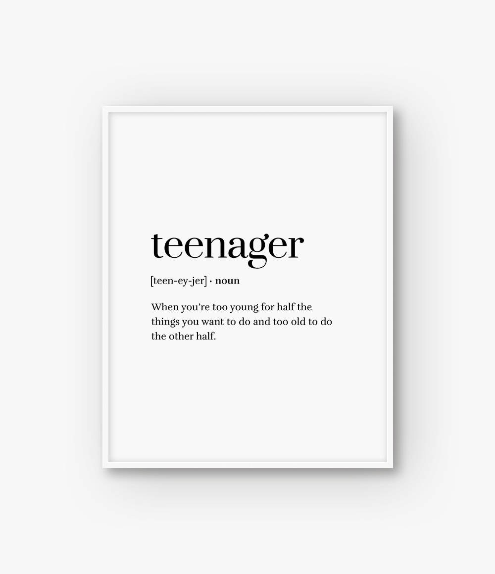 Teen Print Teenager Print Teen Poster Teenager Poster - Etsy