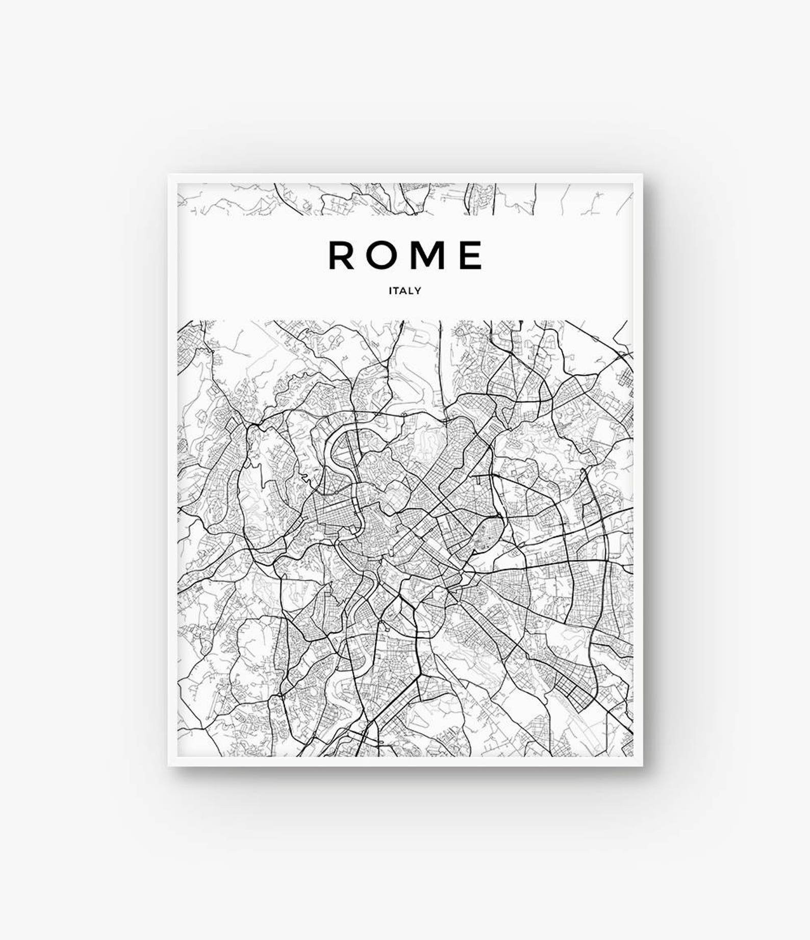 Rome Map Print, Rome Print, Italy Print, Rome Poster, Rome Decor, Italy ...