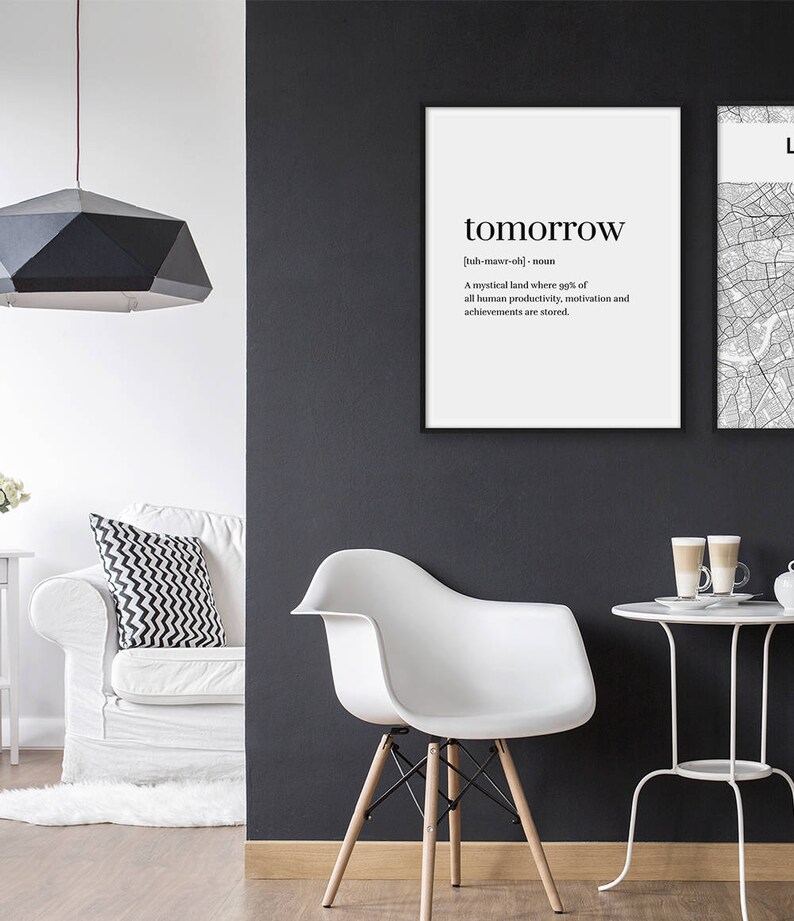 Funny Print Word Definition Print Funny Poster Tomorrow Print