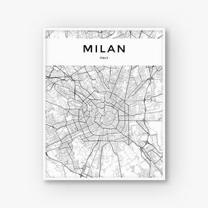 Milan Map Print, Milan Print, Milan Poster, Milan Wall Art, City Map ...