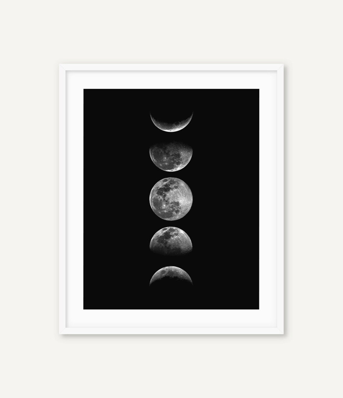 Luna Print Moon Phases Photography Lunar Print Downloadable | Etsy