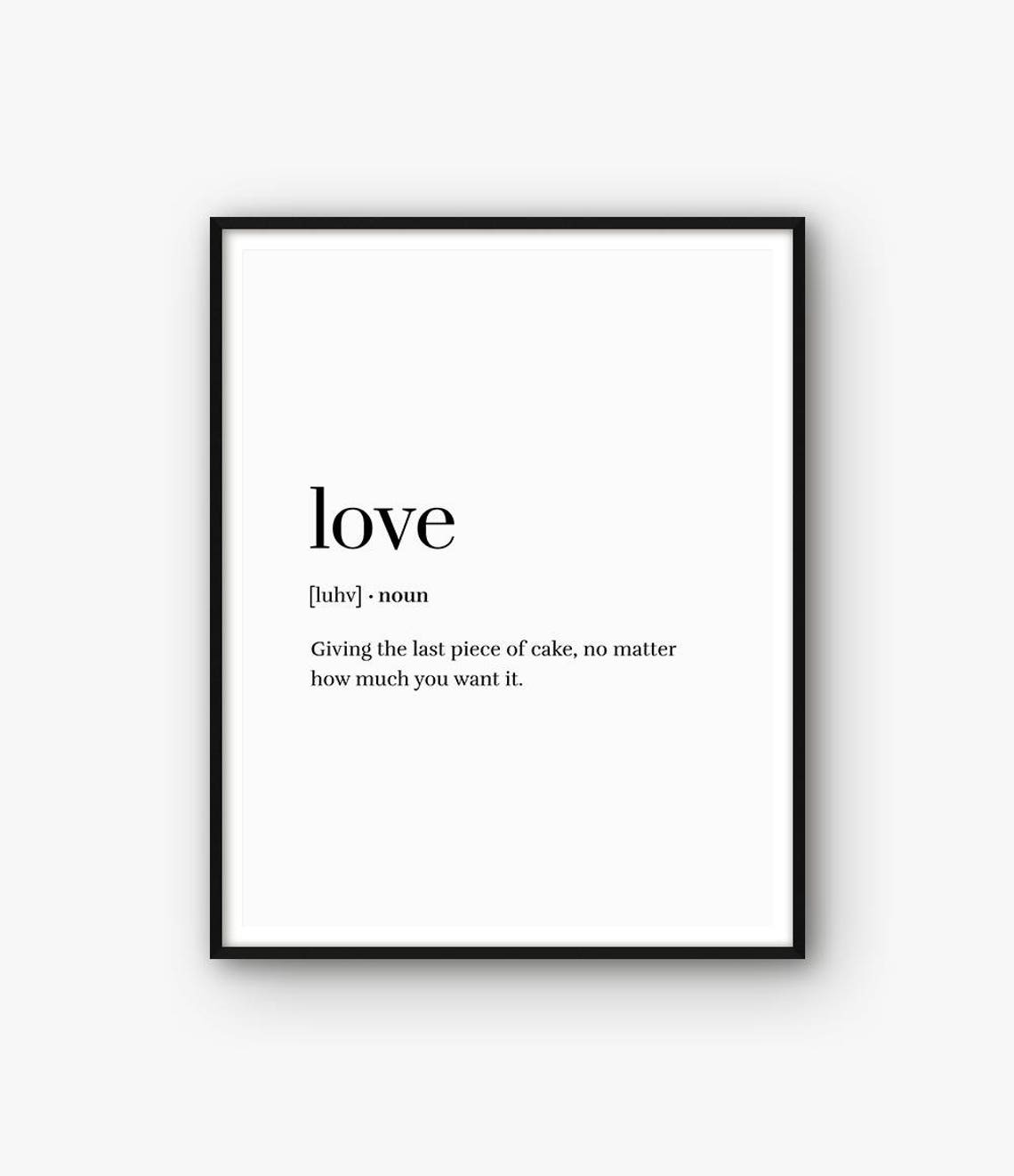 Love Print Love Definition Poster Love Dictionary Print - Etsy Australia