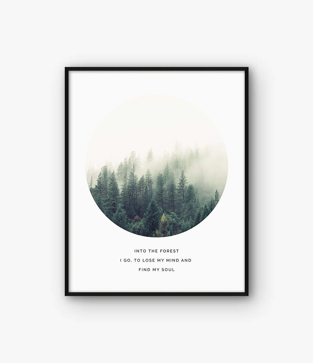 Nature Print Forest Poster Nature Wall Art Nature - Etsy Canada