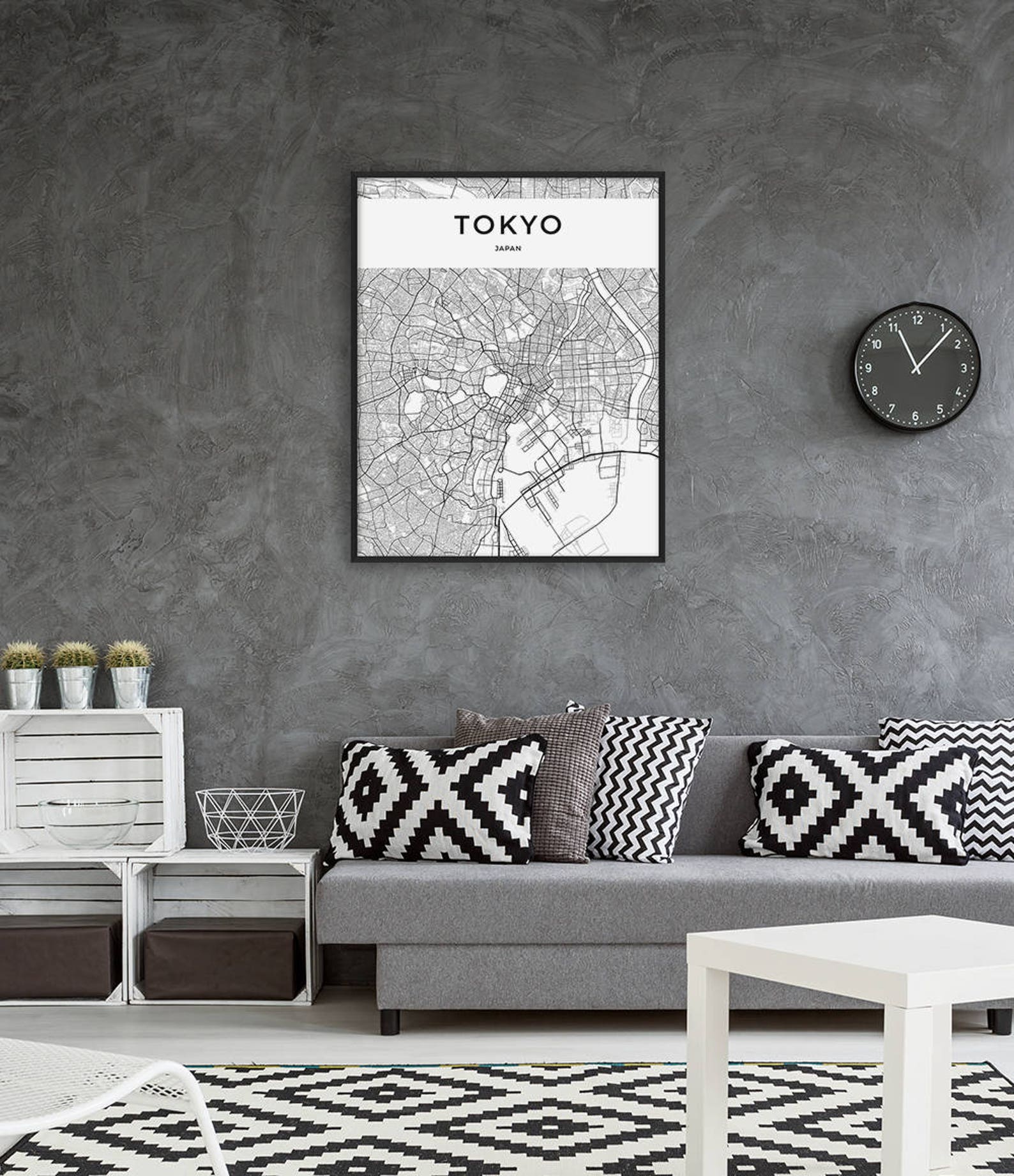 Tokyo Map Print Tokyo Print Tokyo Poster Tokyo Wall Art | Etsy