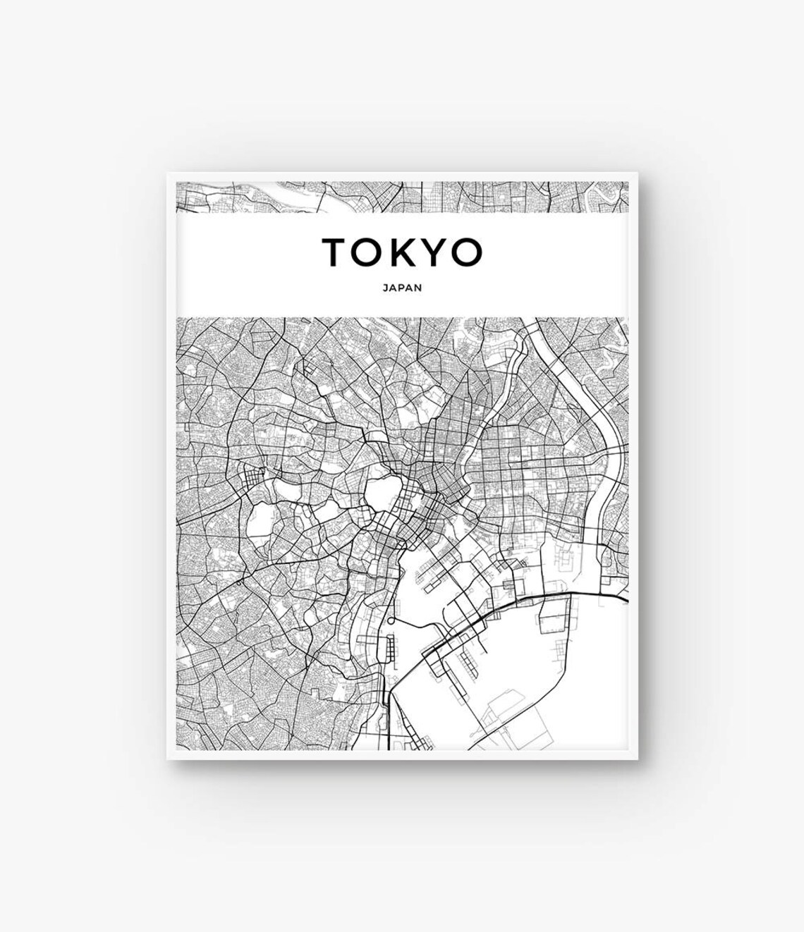 Tokyo Map Print Tokyo Print Tokyo Poster Tokyo Wall Art | Etsy