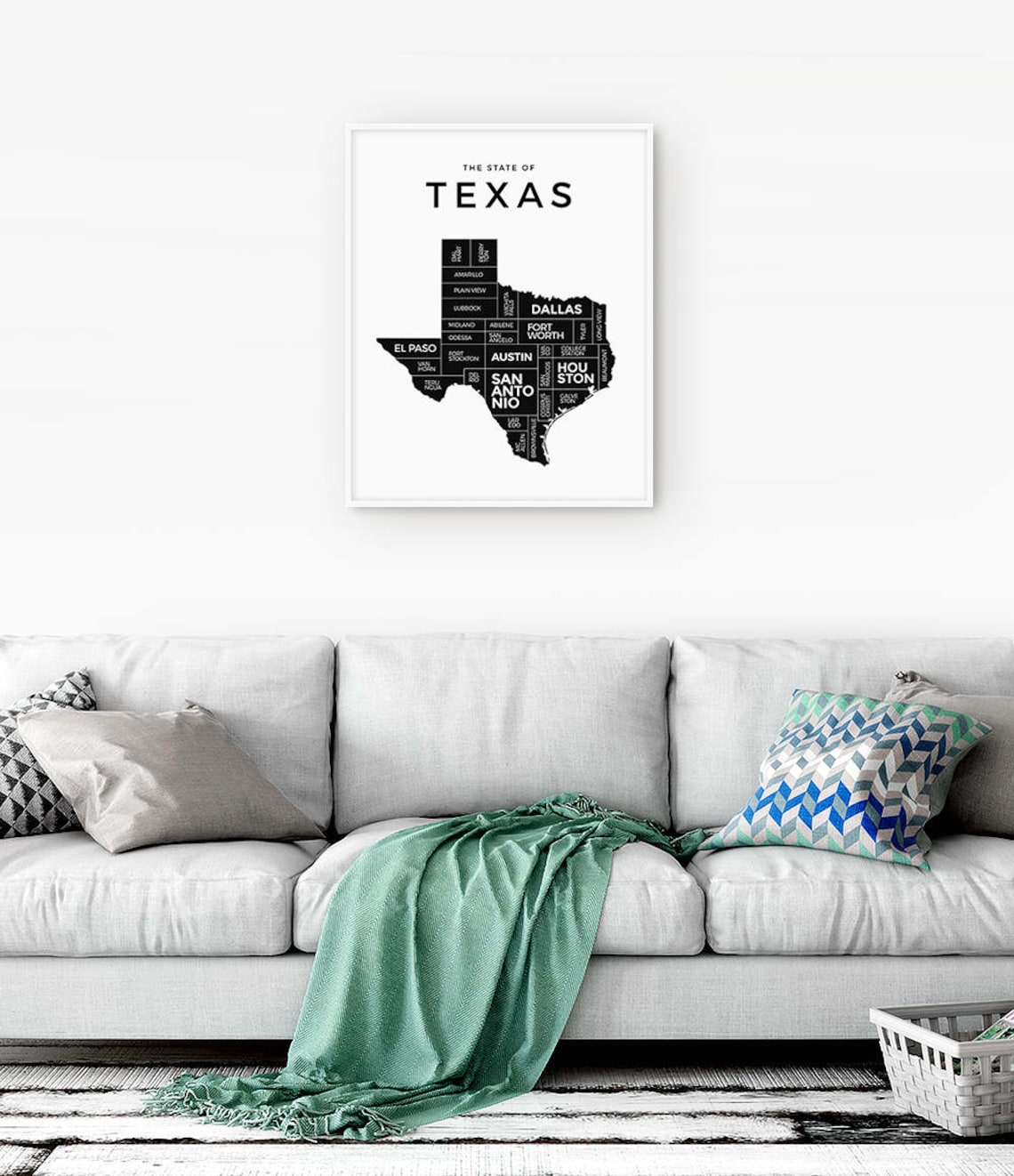Texas Map Texas Print Texas Poster Texas State Texas Art | Etsy