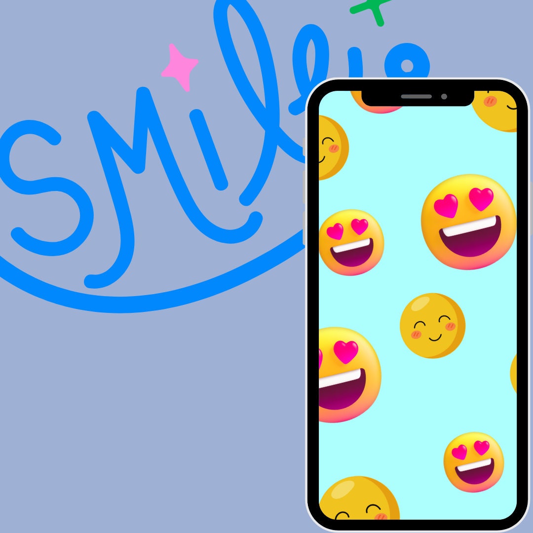 Phone Wallpaper-emoji Smiley Face - Etsy