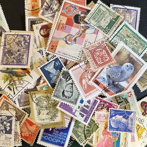 N064 - 100 Different Worldwide Stamps | Foreign Stamps | Scrapbooking ...