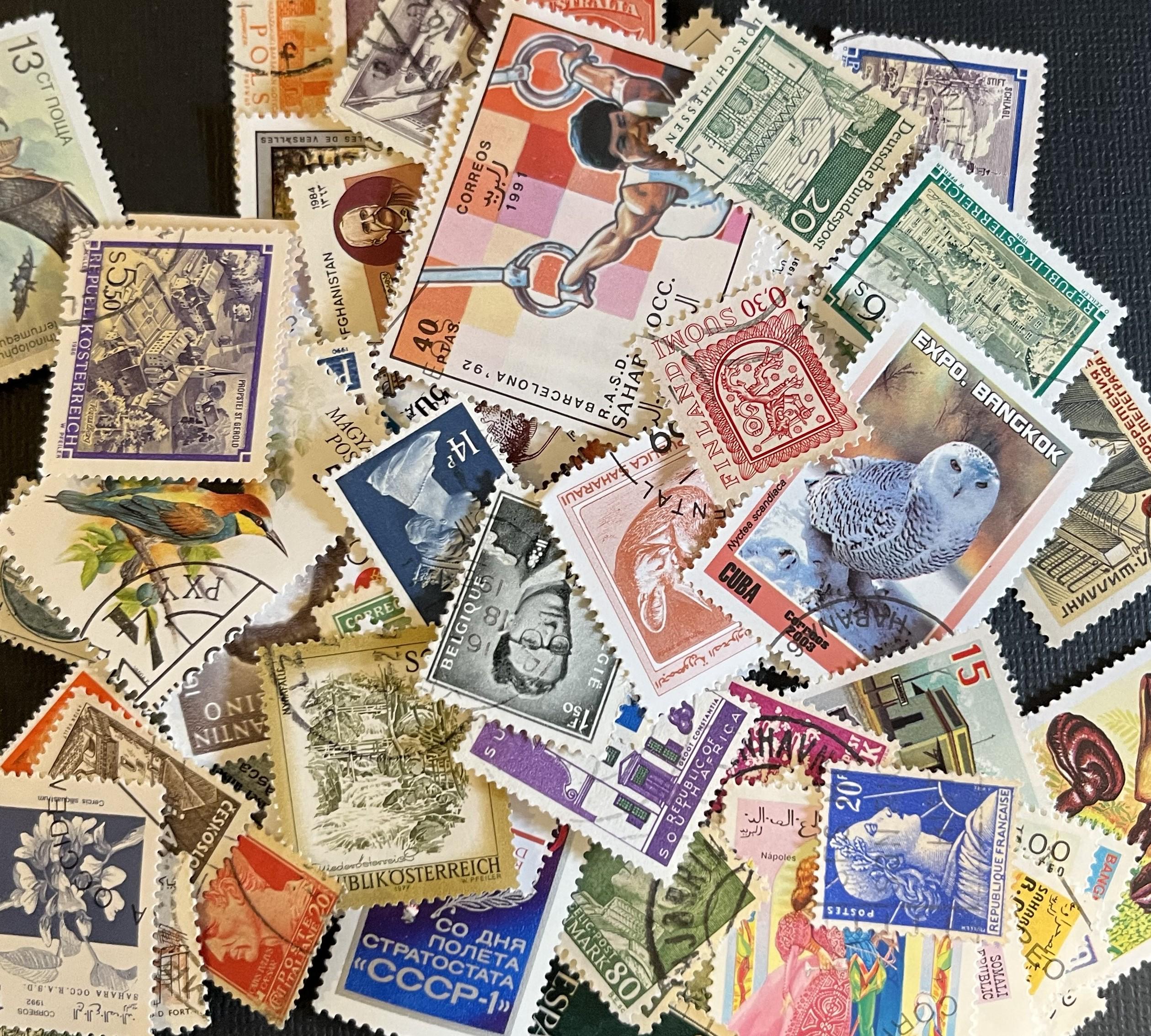 N064 - 100 Different Worldwide Stamps | Foreign Stamps | Scrapbooking ...