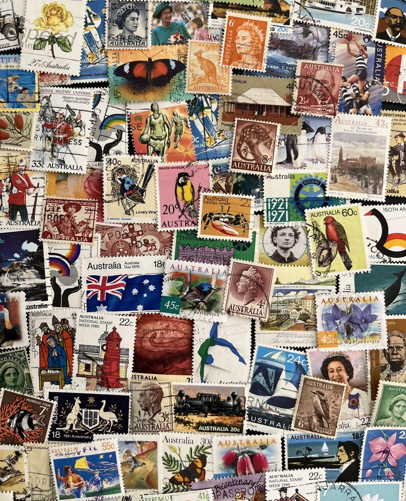 N073 - 100 Different Australia Used Stamps | Foreign Stamps ...