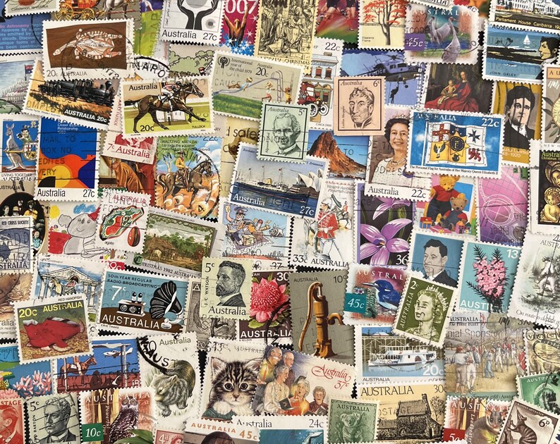 N073 - 100 Different Australia Used Stamps | Foreign Stamps ...