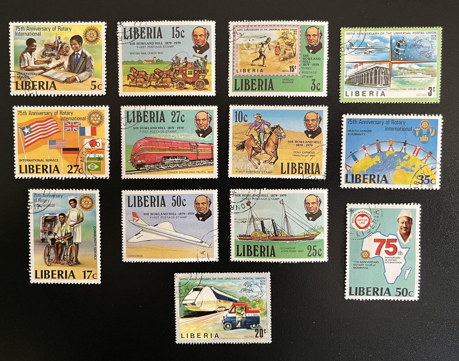 N084 - 13 Different Stamps From Liberia #3 | Foreign Stamps ...