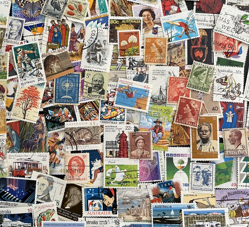 N073 - 100 Different Australia Used Stamps | Foreign Stamps ...