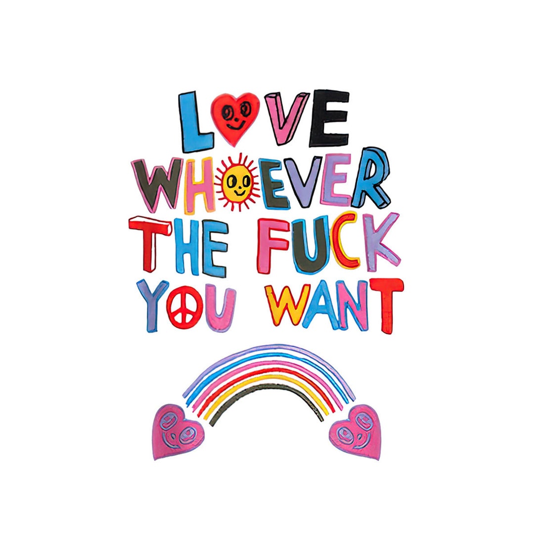 Love Whoever the Fuck You Want Rainbow Digital PNG - Etsy