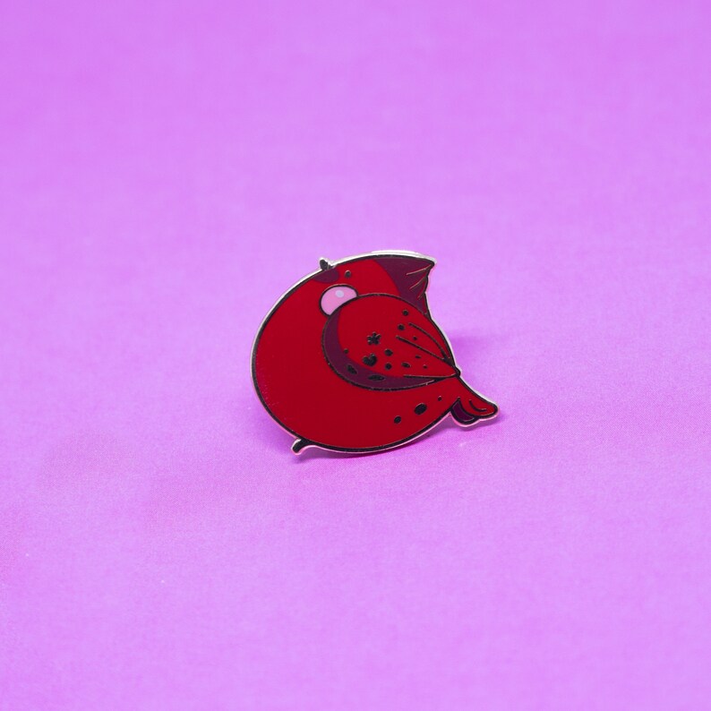 Cardinal Bird Enamel Pin - Etsy