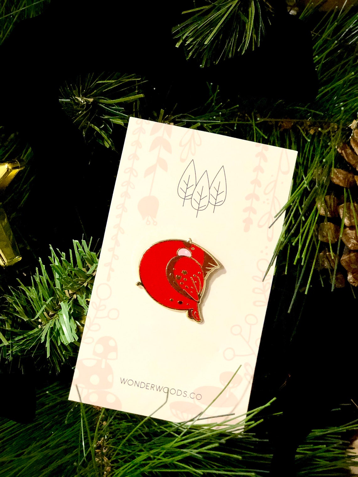 Cardinal Bird Enamel Pin - Etsy