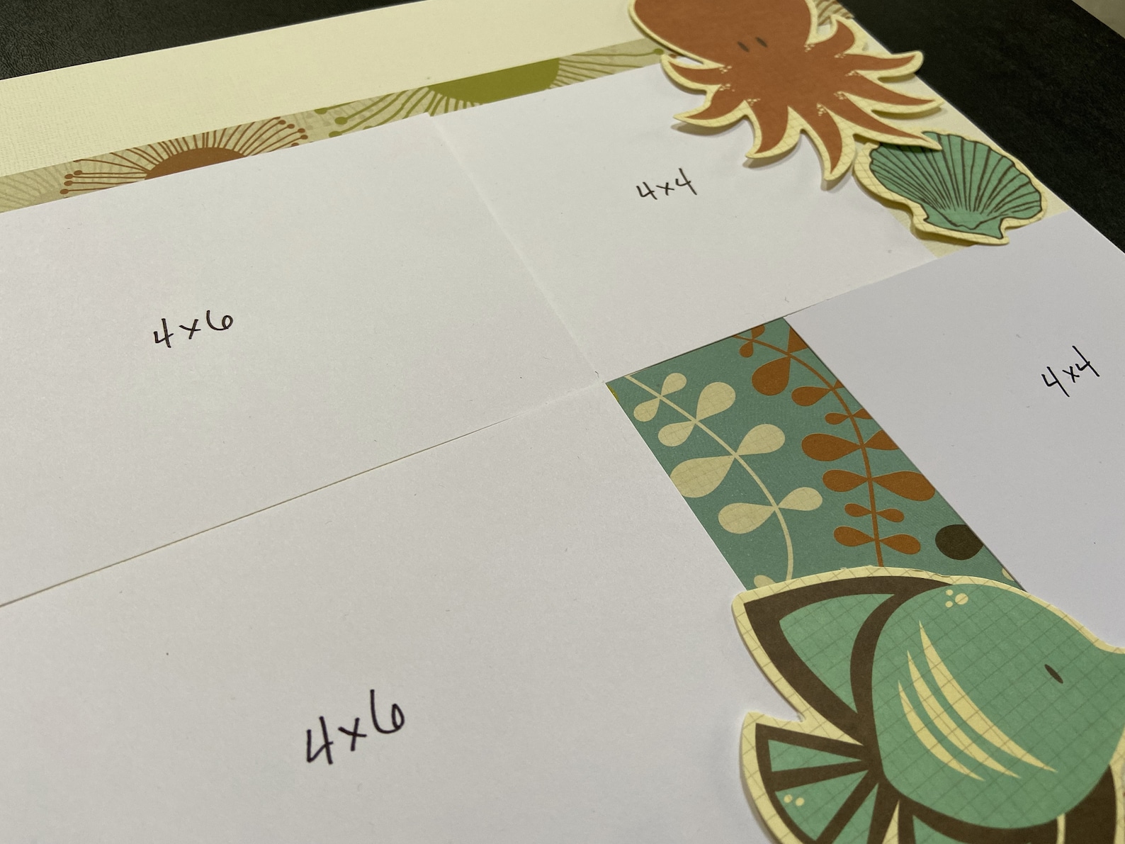 Under the Sea 12x12 Scrapbook Page Layout Kit Precut - Etsy