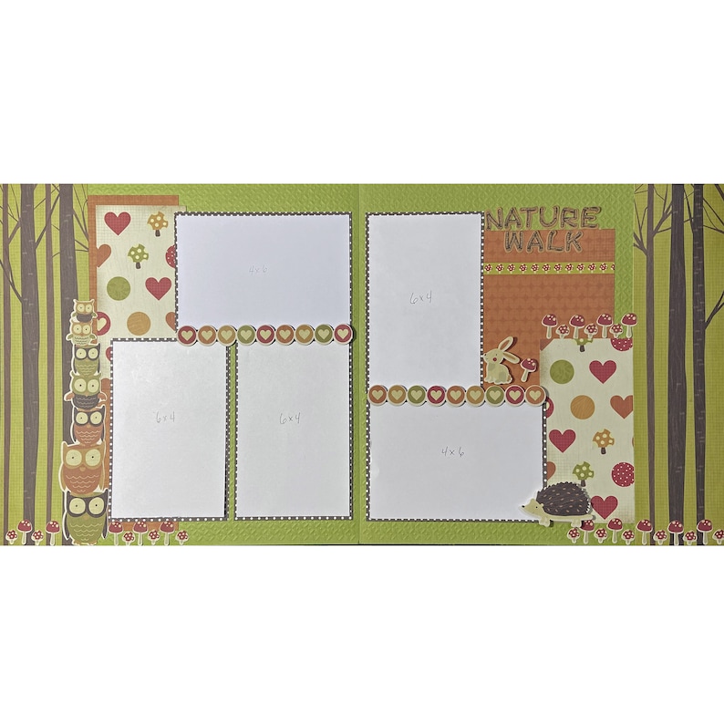Nature Walk 12x12 Scrapbook Page Layout Kit Precut - Etsy
