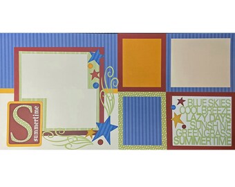 Swimming 12x12 Scrapbook Page Layout Kit Precut Scrapbooking - Etsy