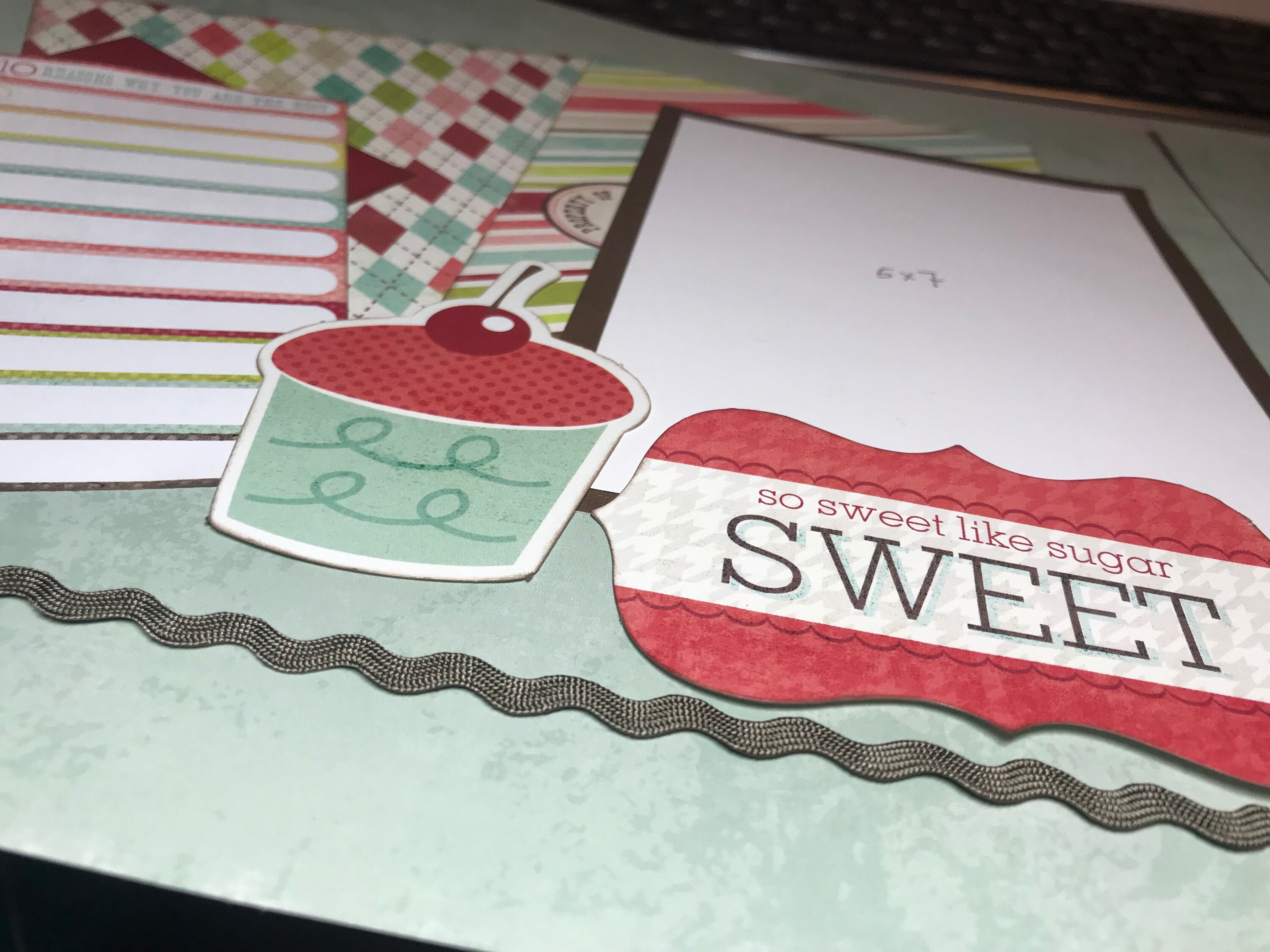 Sweet Like Sugar 12x12 Scrapbook Page Layout Kit Precut | Etsy