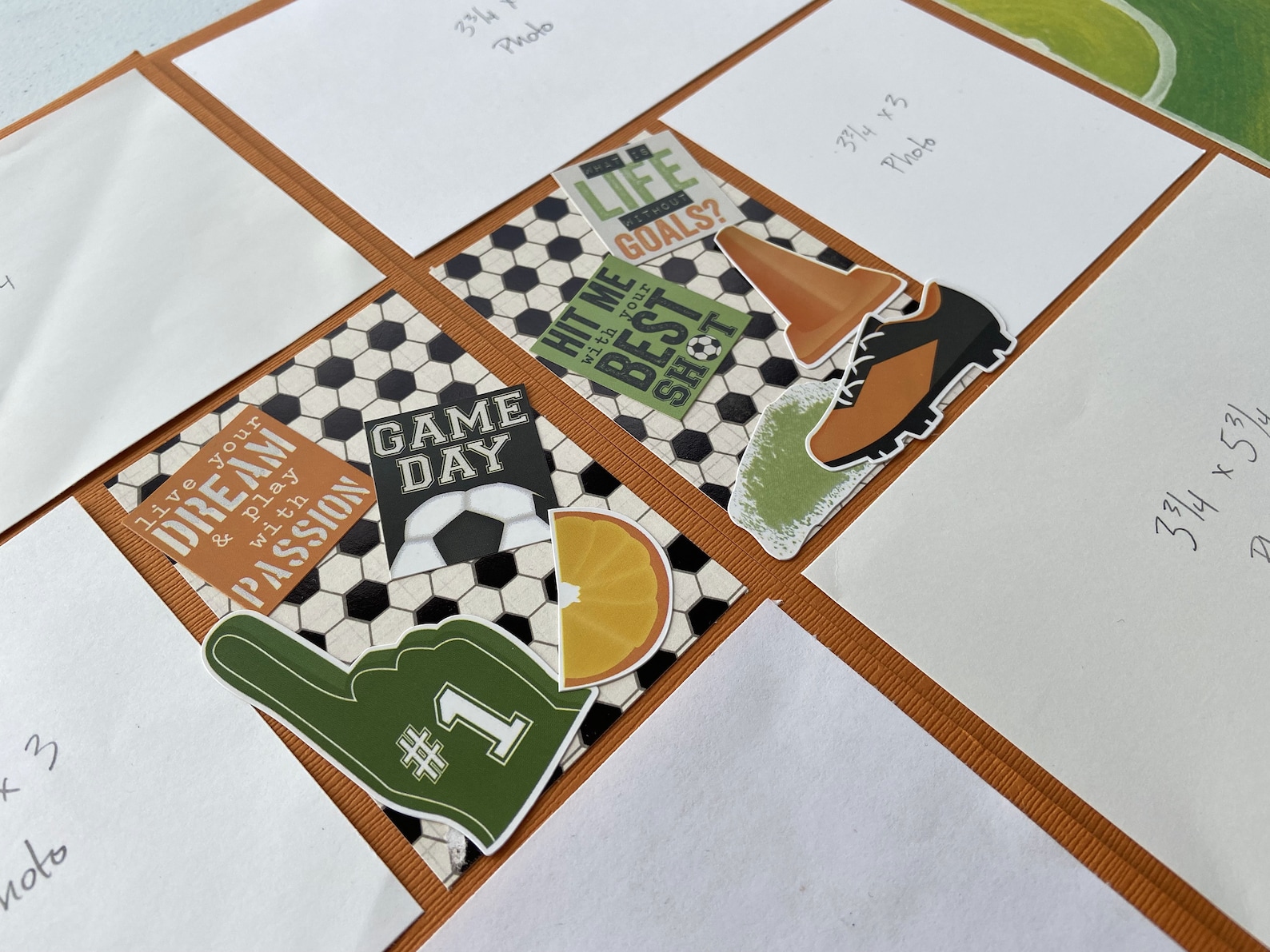 Goal Soccer 12x12 Scrapbook Page Layout Kit, Precut Scrapbooking Page ...