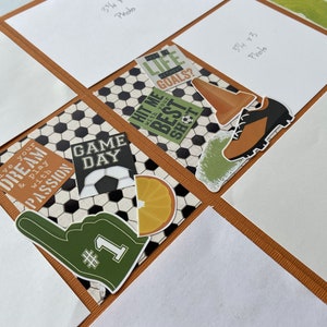 Goal Soccer 12x12 Scrapbook Page Layout Kit, Precut Scrapbooking Page ...