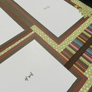 Holiday Memories 12x12 Scrapbook Page Layout Kit Precut - Etsy