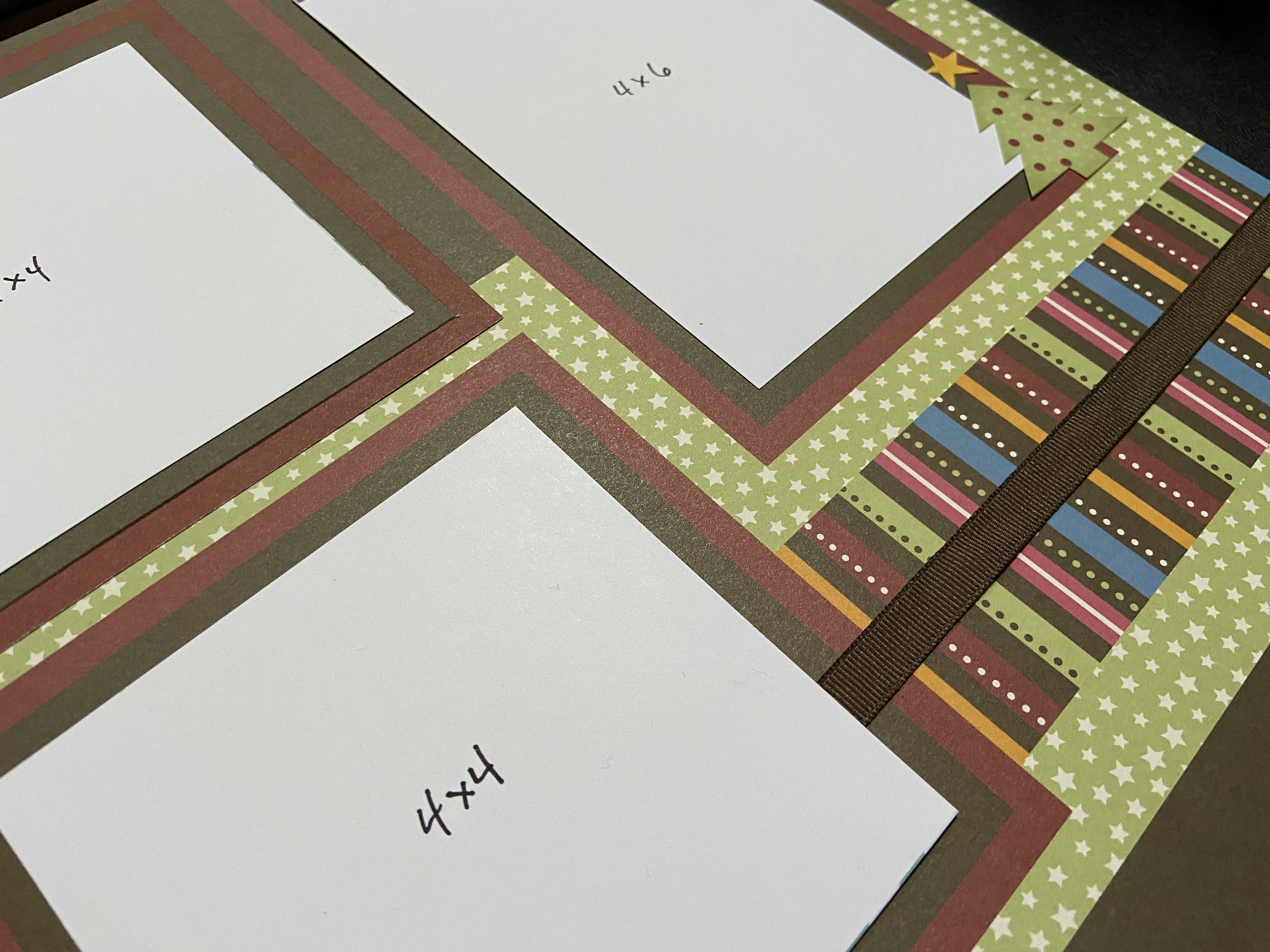 Holiday Memories 12x12 Scrapbook Page Layout Kit Precut - Etsy