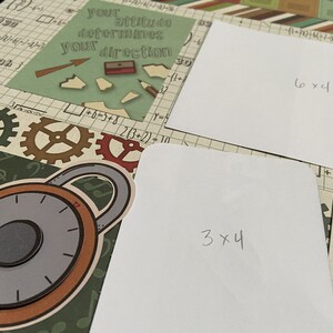 Lockers 12x12 Scrapbook Page Layout Kit, Precut Scrapbooking Kit ...