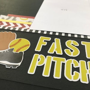 Fast Pitch 12x12 Scrapbook Page Layout Kit, Precut Scrapbooking Page ...