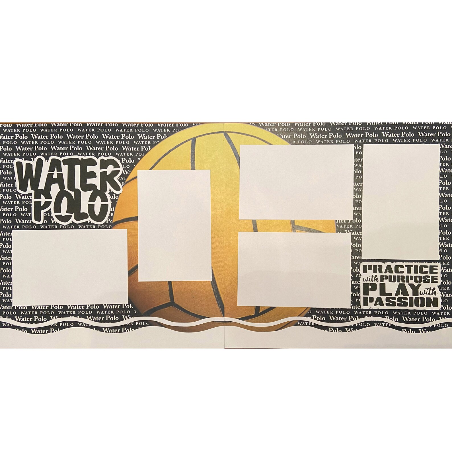 Play With Passion 12x12 Scrapbook Page Layout Kit, Precut Scrapbooking ...