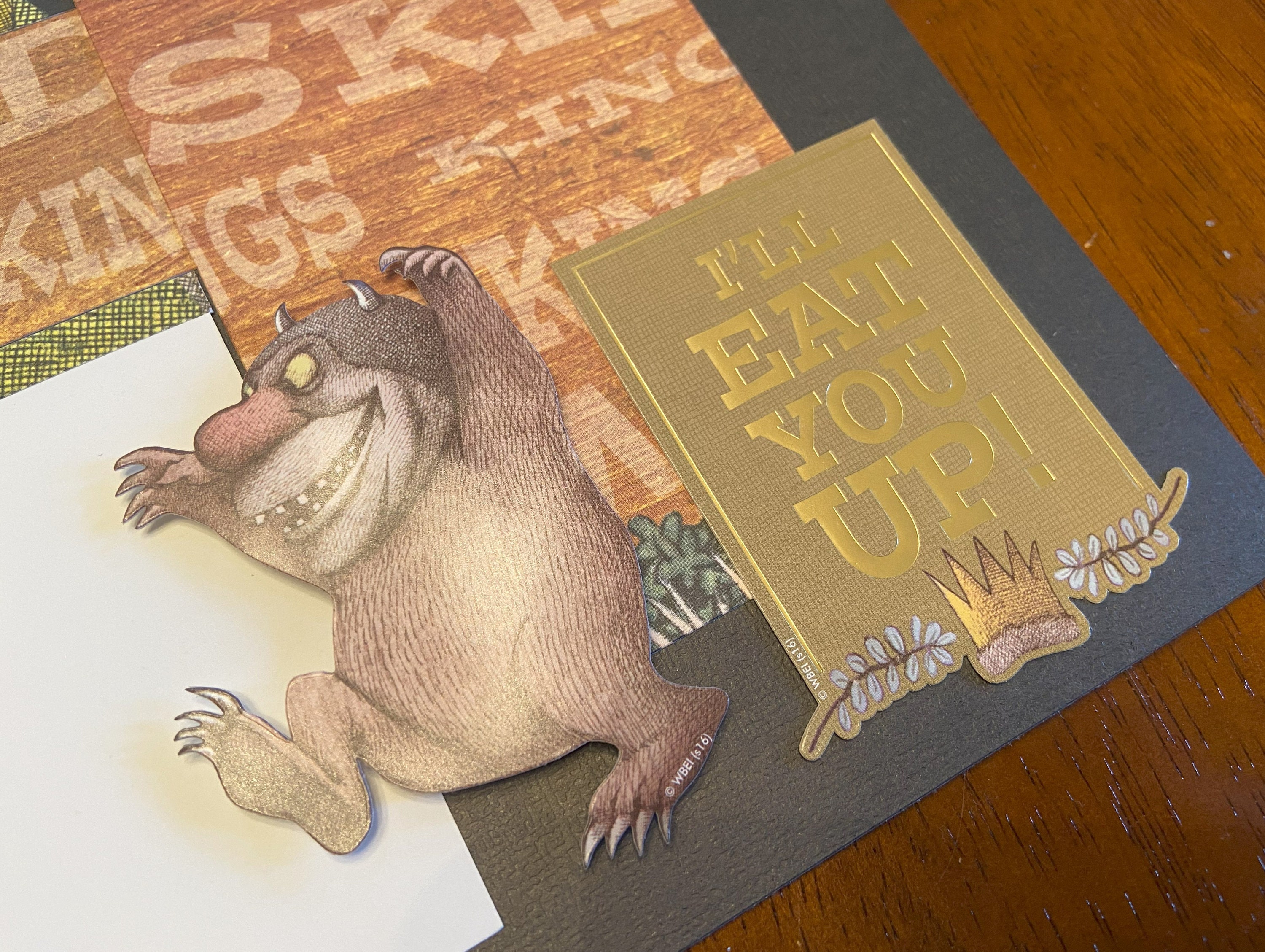 I'll Eat You up 12x12 Scrapbook Page Layout Kit, Precut Scrapbooking ...