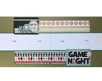 Family Game Night 12x12 Scrapbook Page Layout Kit, Precut Scrapbooking ...