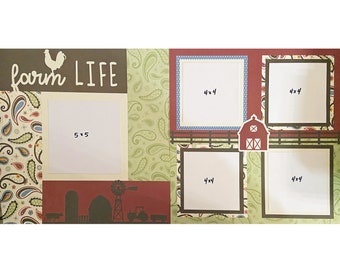 Lockers 12x12 Scrapbook Page Layout Kit Precut Scrapbooking - Etsy