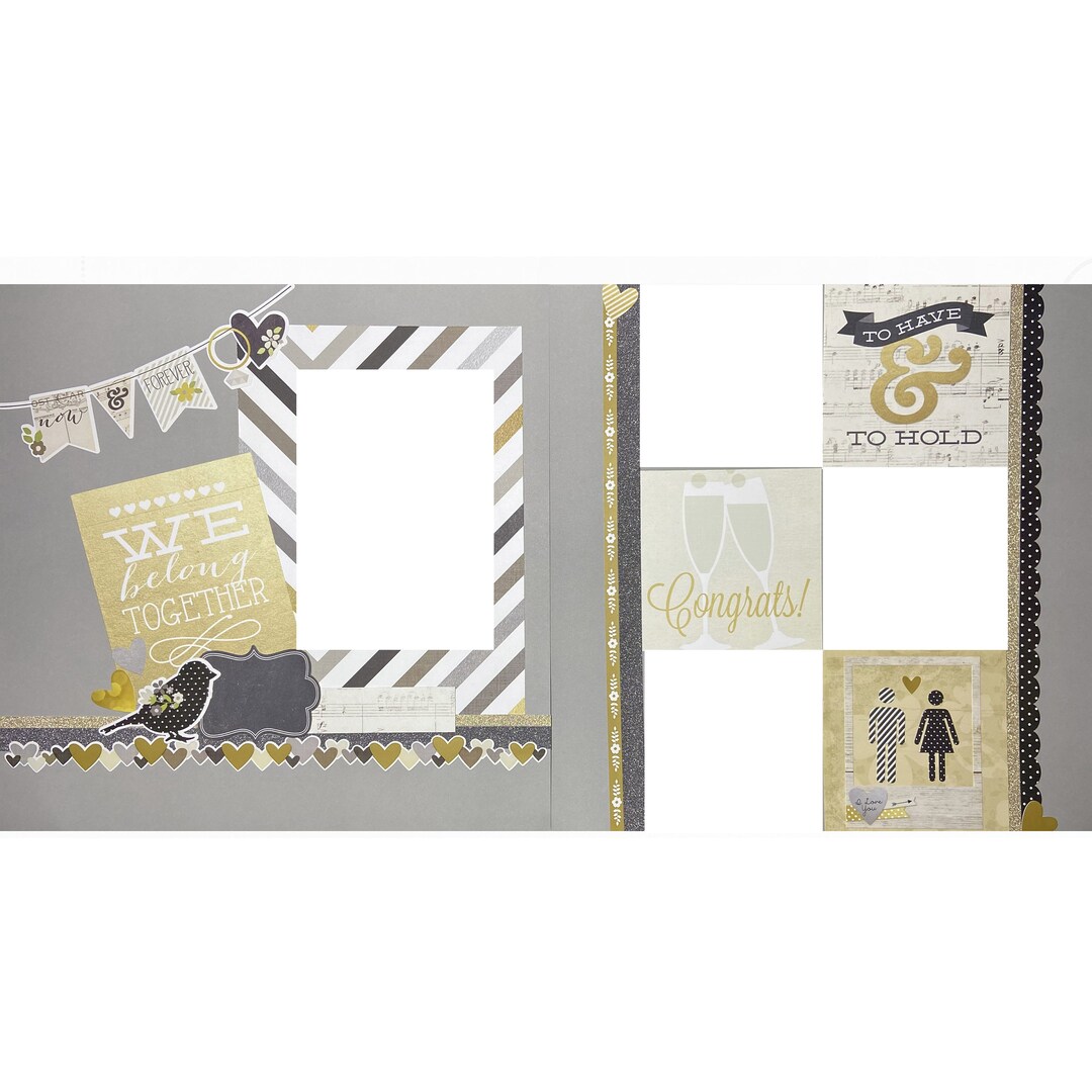 To Have and to Hold 12x12 Scrapbook Page Layout Kit, Precut ...