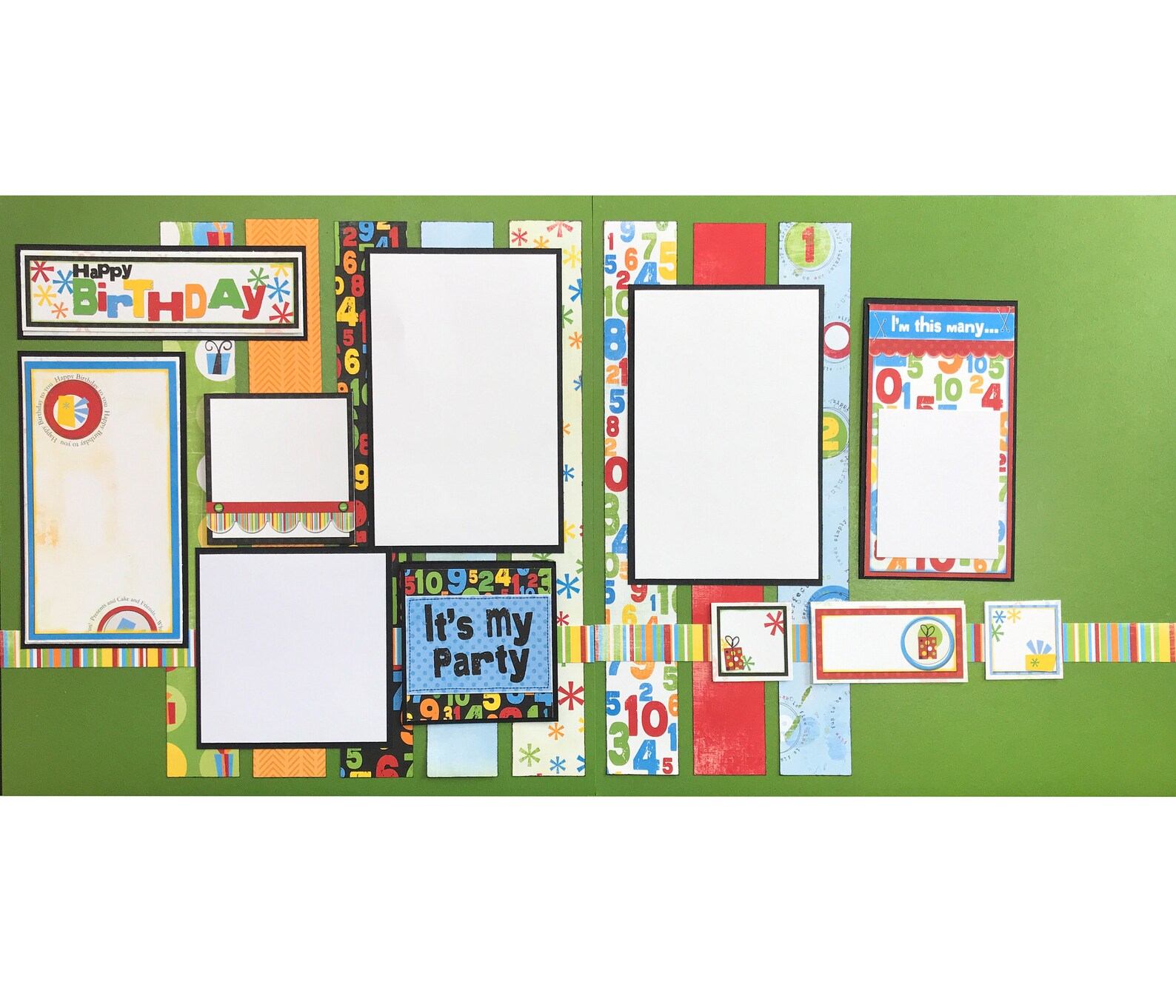 Birthday Surprise 12x12 Scrapbook Page Layout Precut - Etsy