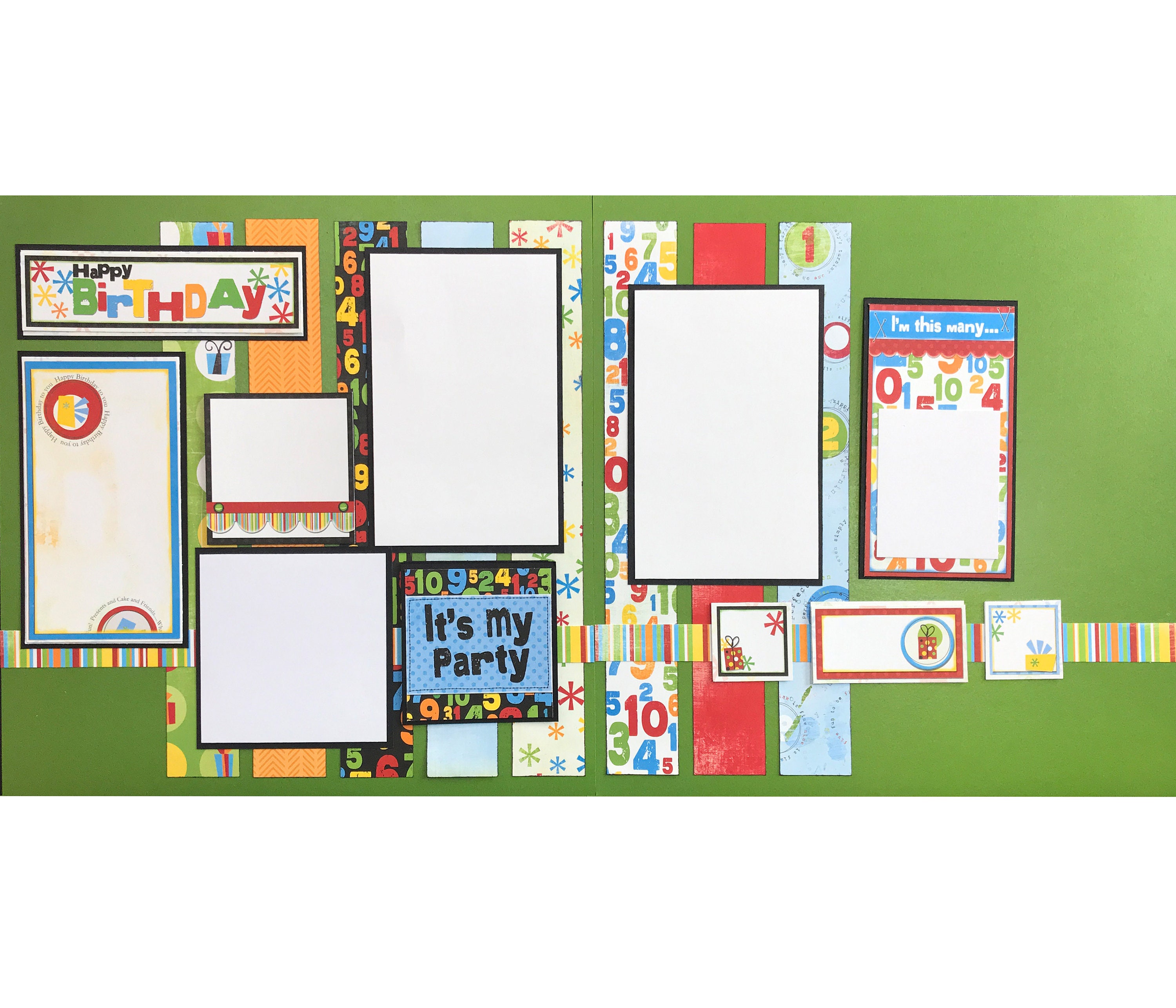 Birthday Surprise 12x12 Scrapbook Page Layout Precut - Etsy