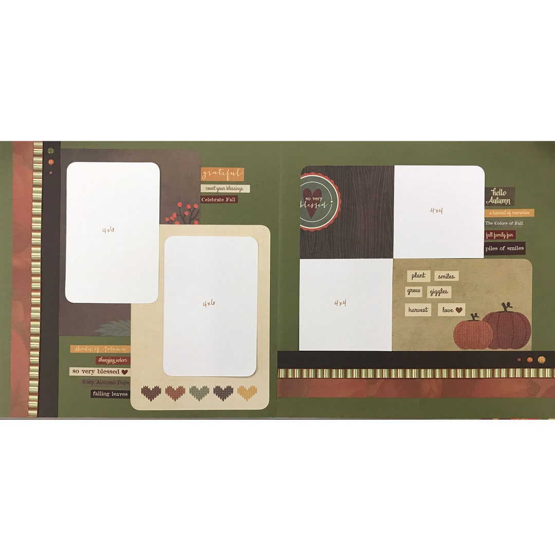 So Very Blessed 12x12 Scrapbook Page Layout Kit, Precut Scrapbooking ...