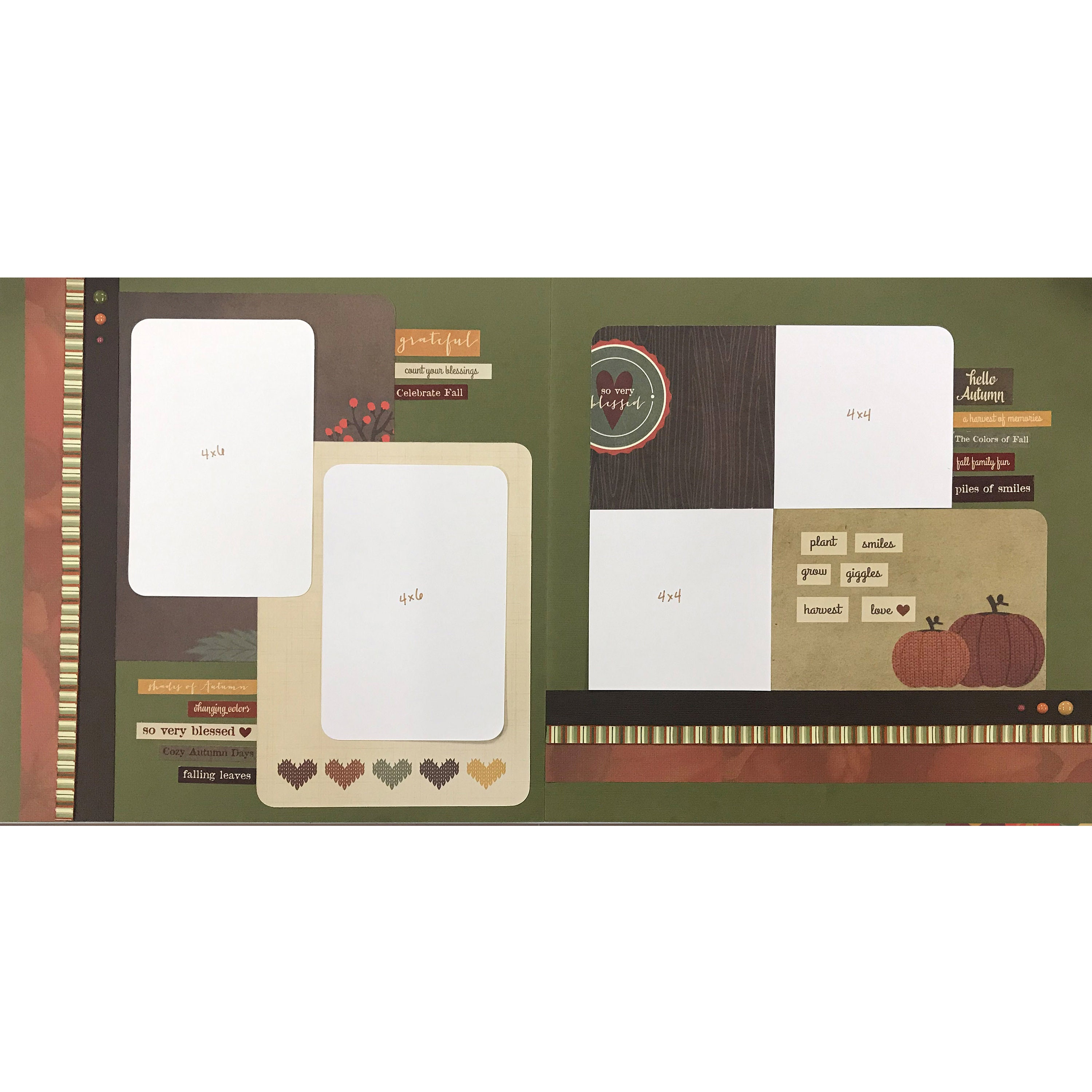 So Very Blessed 12x12 Scrapbook Page Layout Kit, Precut Scrapbooking ...