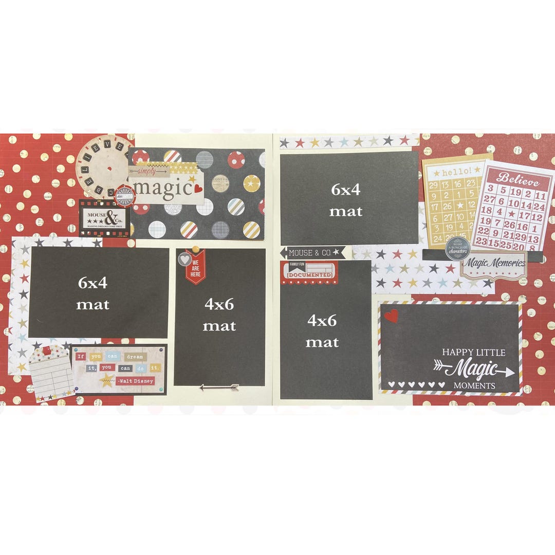 Simply Magic 12x12 Scrapbook Page Layout Kit, Precut Scrapbooking Page ...