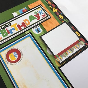 Birthday Surprise 12x12 Scrapbook Page Layout Precut | Etsy