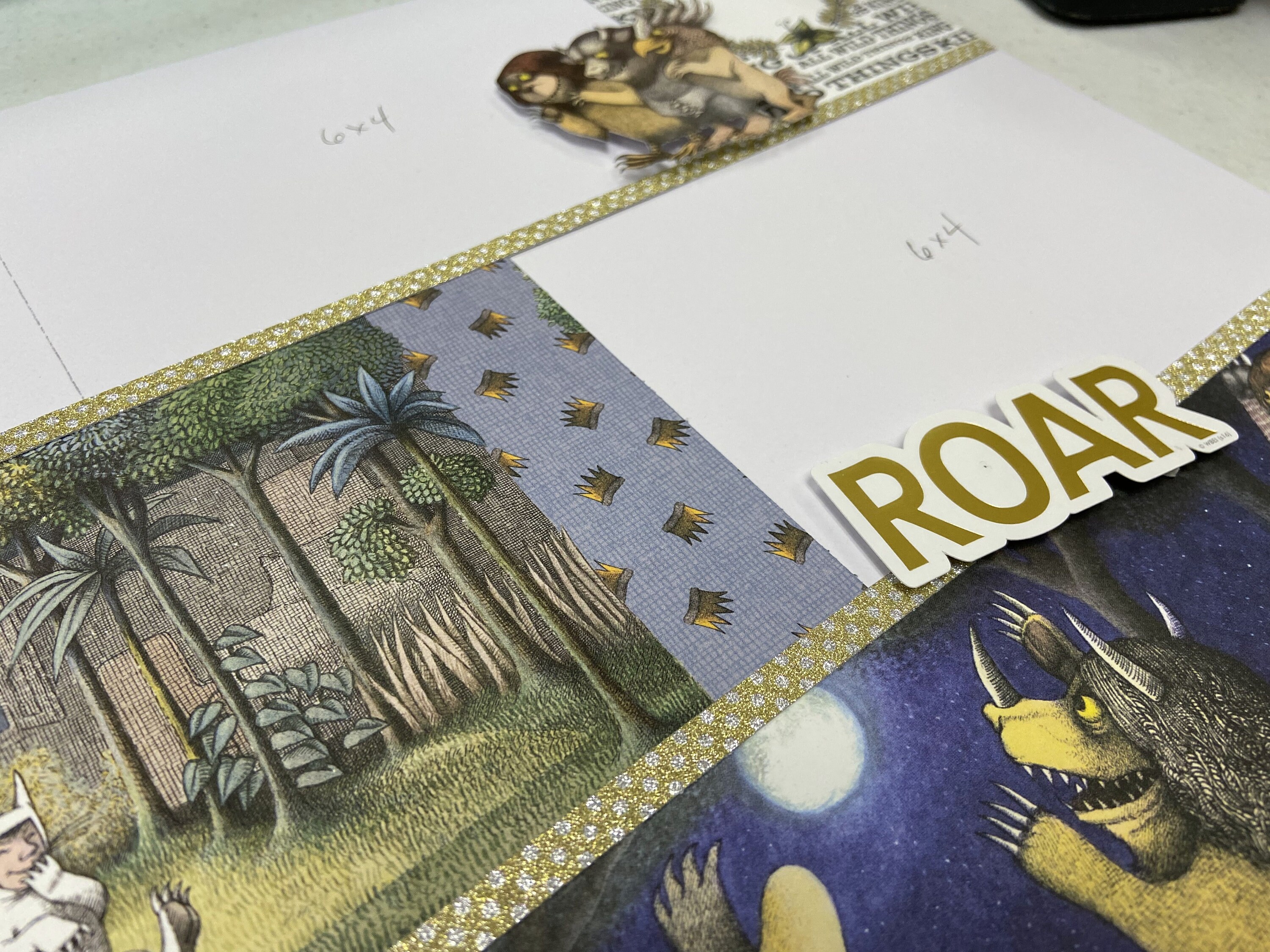 Wild Roar 12x12 Scrapbook Page Layout Kit Precut Scrapbooking - Etsy