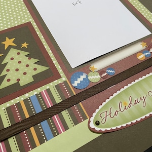 Holiday Memories 12x12 Scrapbook Page Layout Kit Precut - Etsy