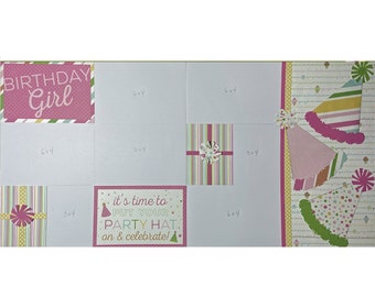 Birthday Surprise 12x12 Scrapbook Page Layout, Precut Scrapbooking Page ...