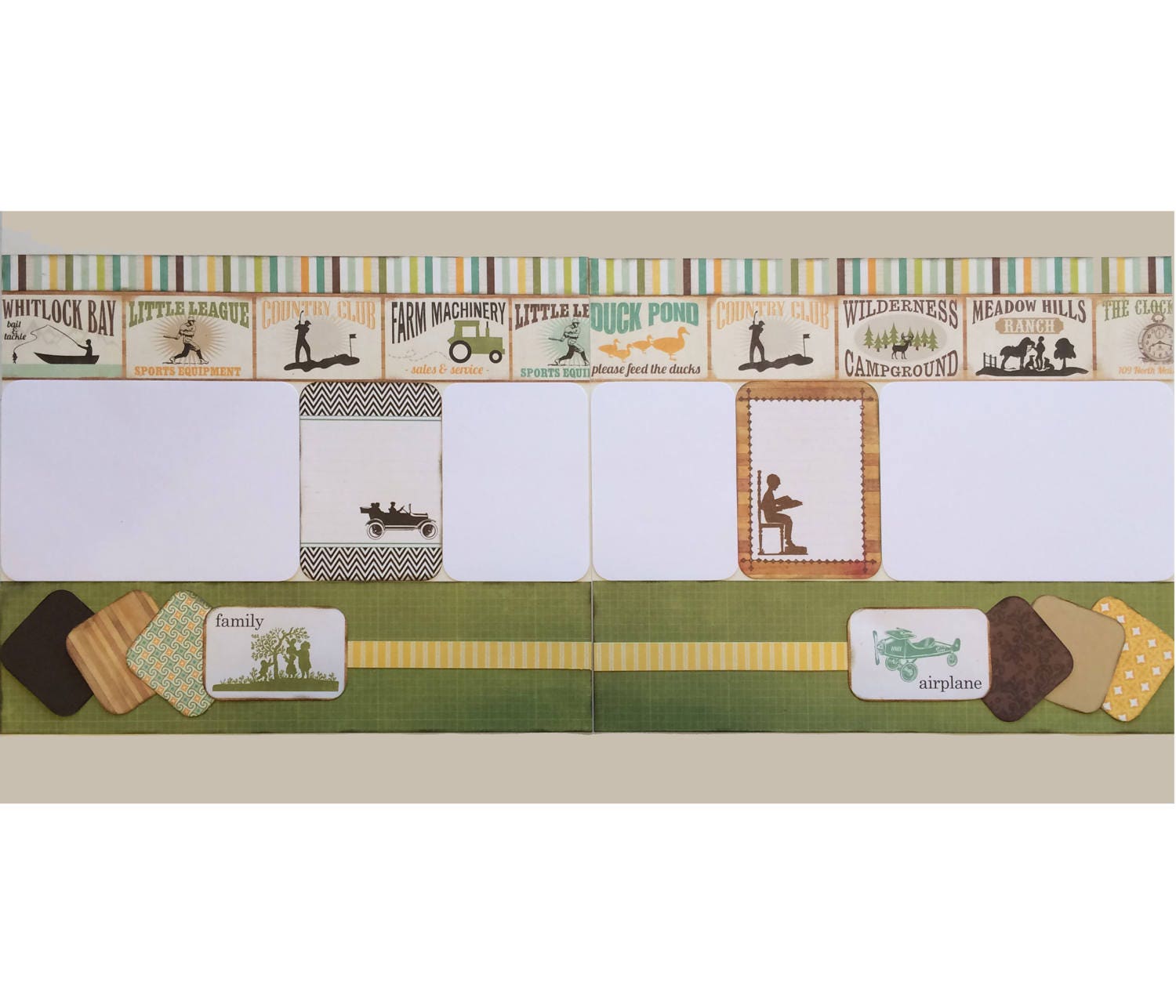 Family 12x12 Scrapbook Page Layout Kit Precut Scrapbooking | Etsy