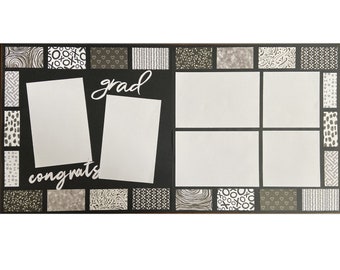 Boo 12x12 Scrapbook Page Layout Kit Precut Scrapbooking Page - Etsy