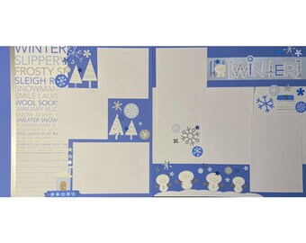 Swimming 12x12 Scrapbook Page Layout Kit Precut Scrapbooking - Etsy