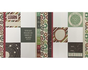 Hamilton 12x12 Scrapbook Page Layout Kit Precut Scrapbooking - Etsy