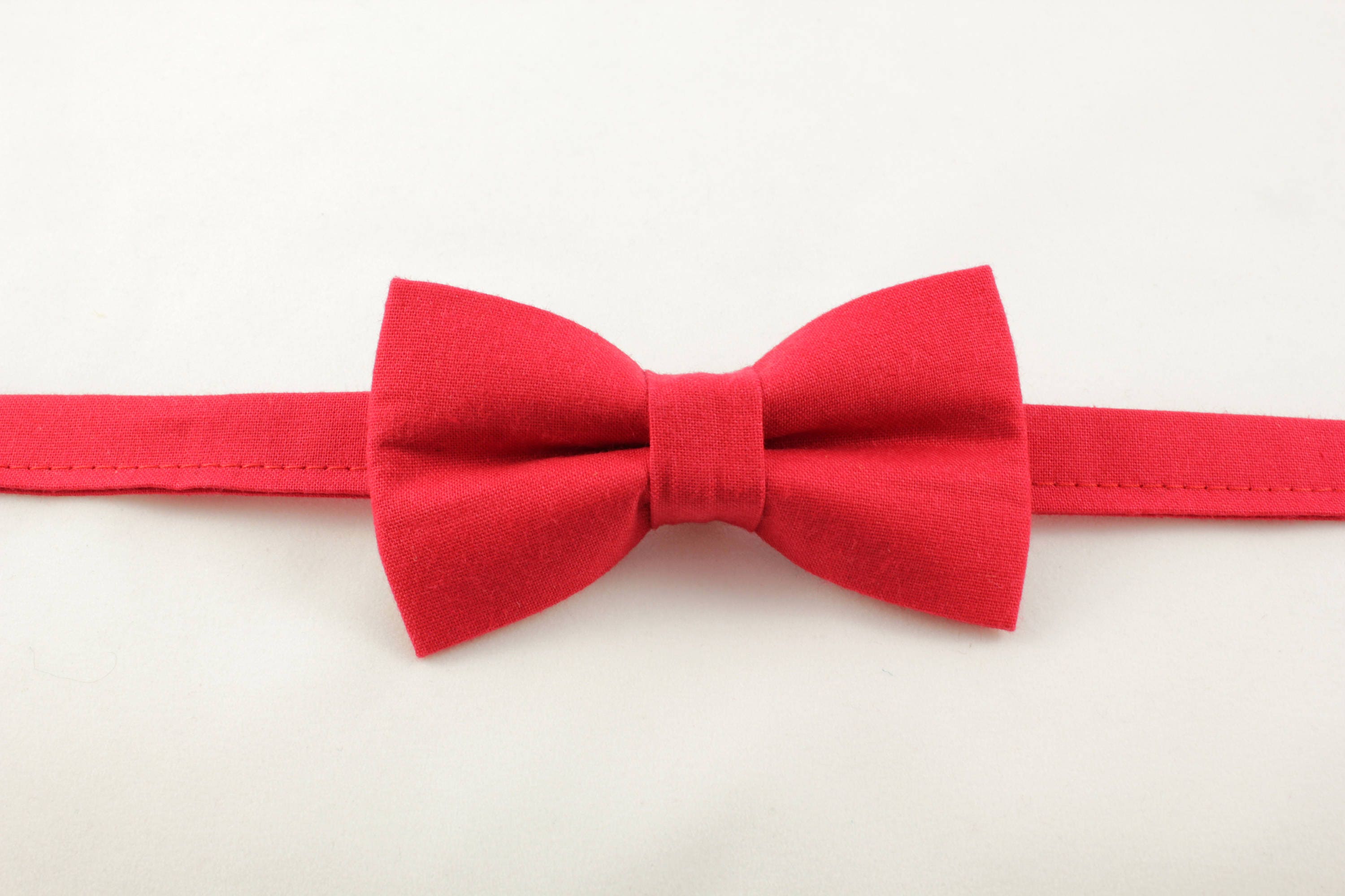Red Boy Bow Tie, Scarlet Red Bow Tie for Boys, Bright Red Adjustable ...