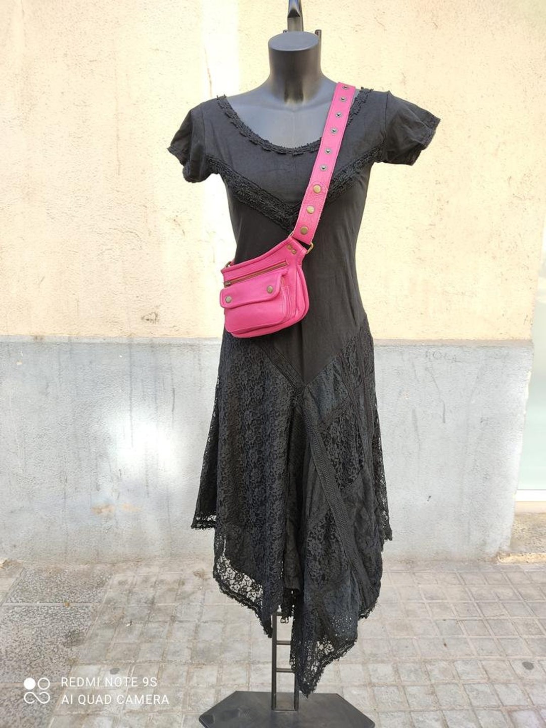 Hip Fanny Pack Shoulder Bag Hip Bag Travel Bag Leather Bag / FUCHSIA ...